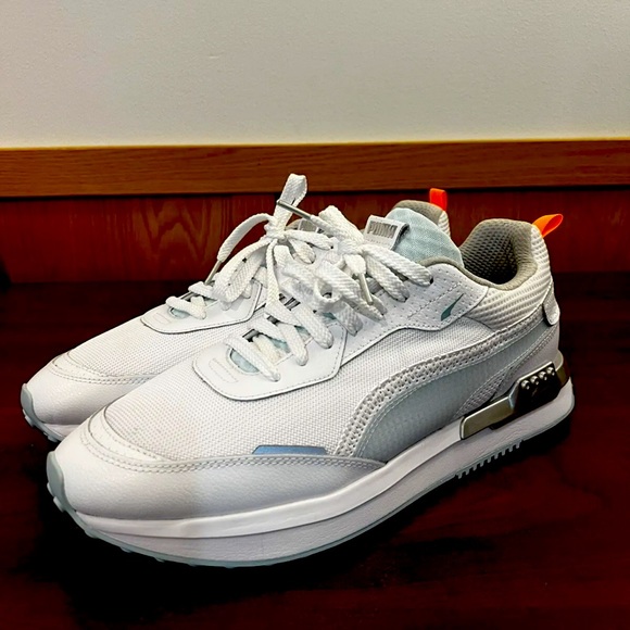 Puma | Shoes | Puma City Rider Ppe Sneakers Size 3 Whitebaby Blue ...